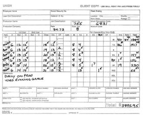 Sample Timecards - Entertainment Payroll - Media Services