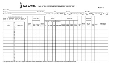 SAG-AFTRA Explained: How to Track Performers’ Time with Exhibit G ...